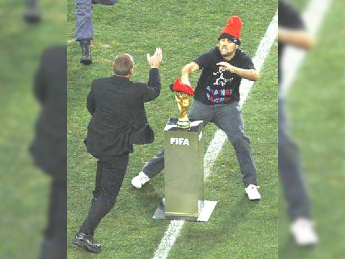 FIFA World Cup: Man tries to grab World Cup trophy