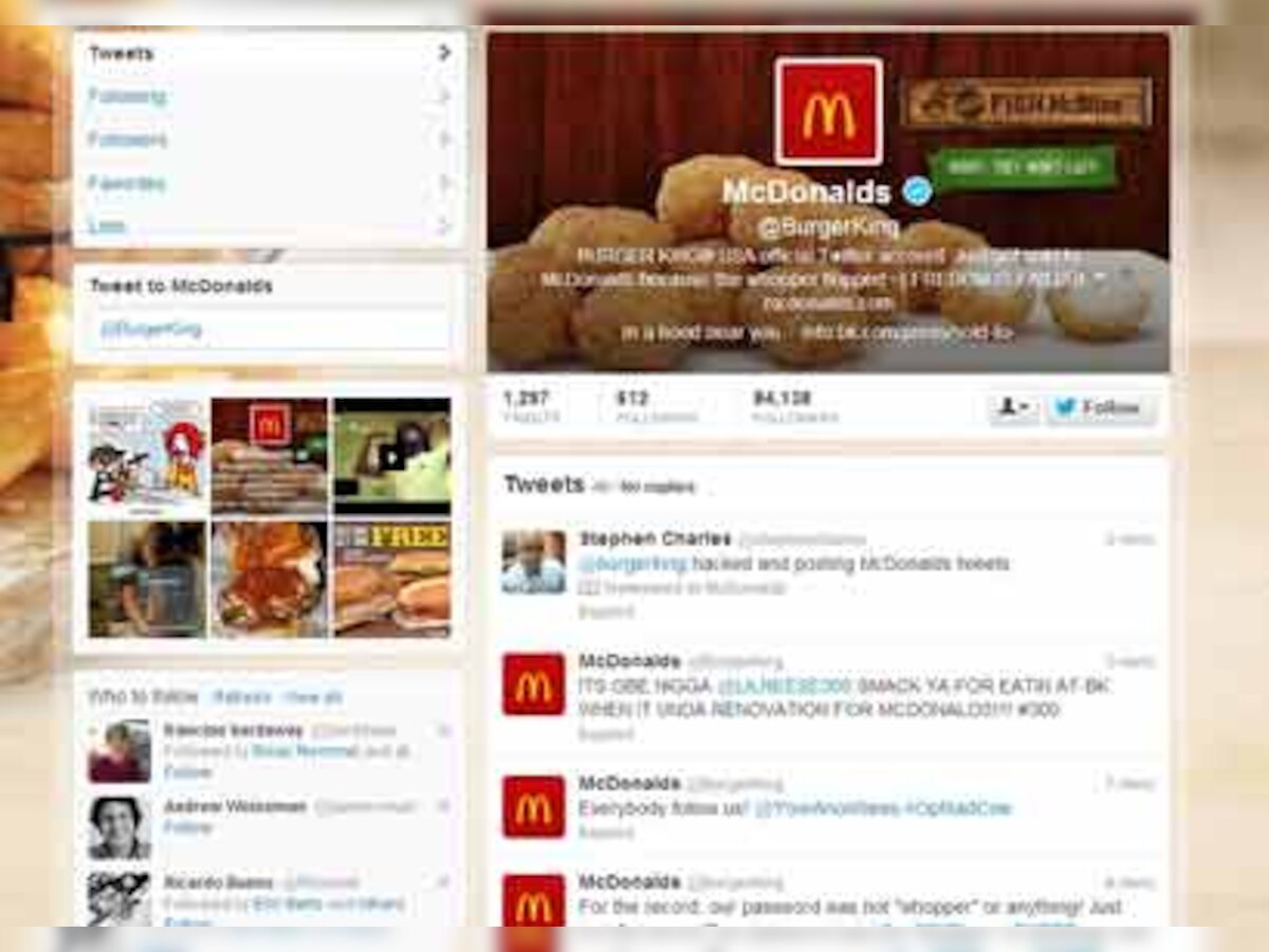 Burger King Twitter account hacked, used to promote McDonald's