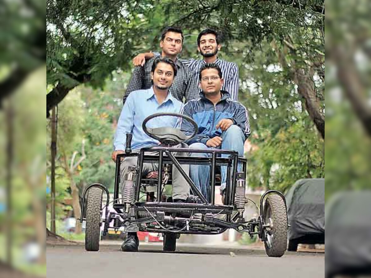 A three-wheeler built from scratch with scrap
