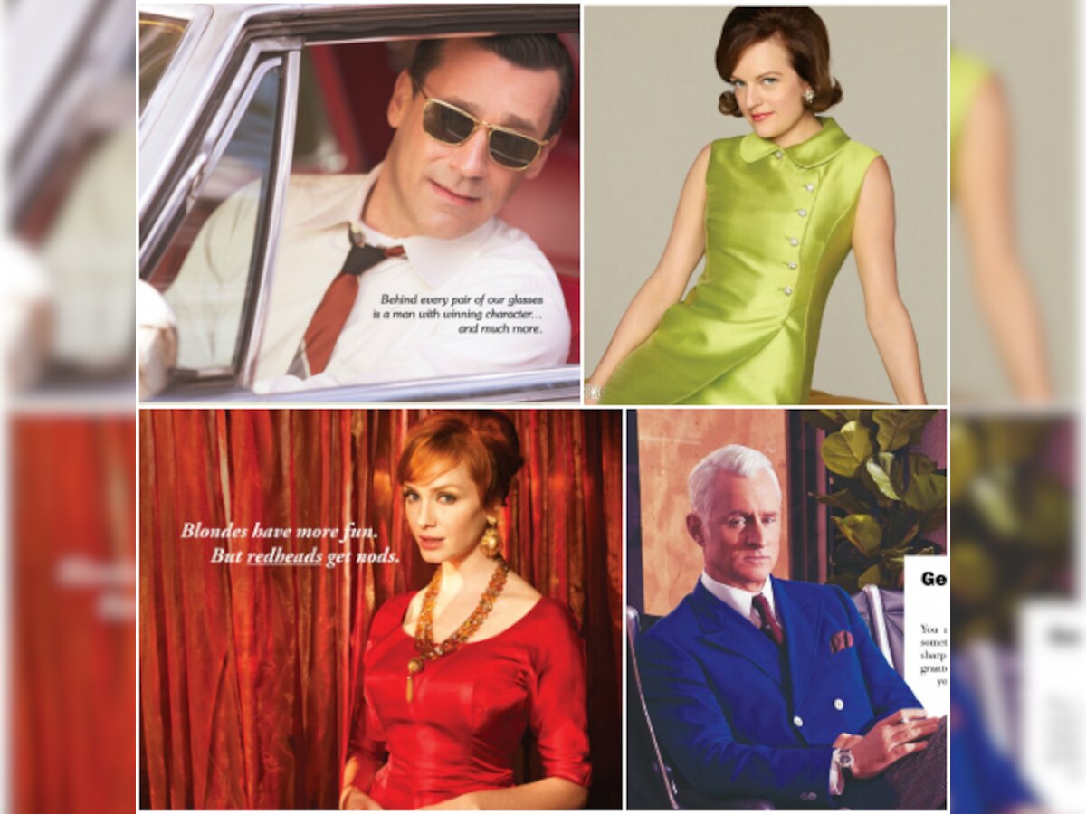 Jon Hamm, Christina Hendricks, John Slattery pose for Vintage ads for ...