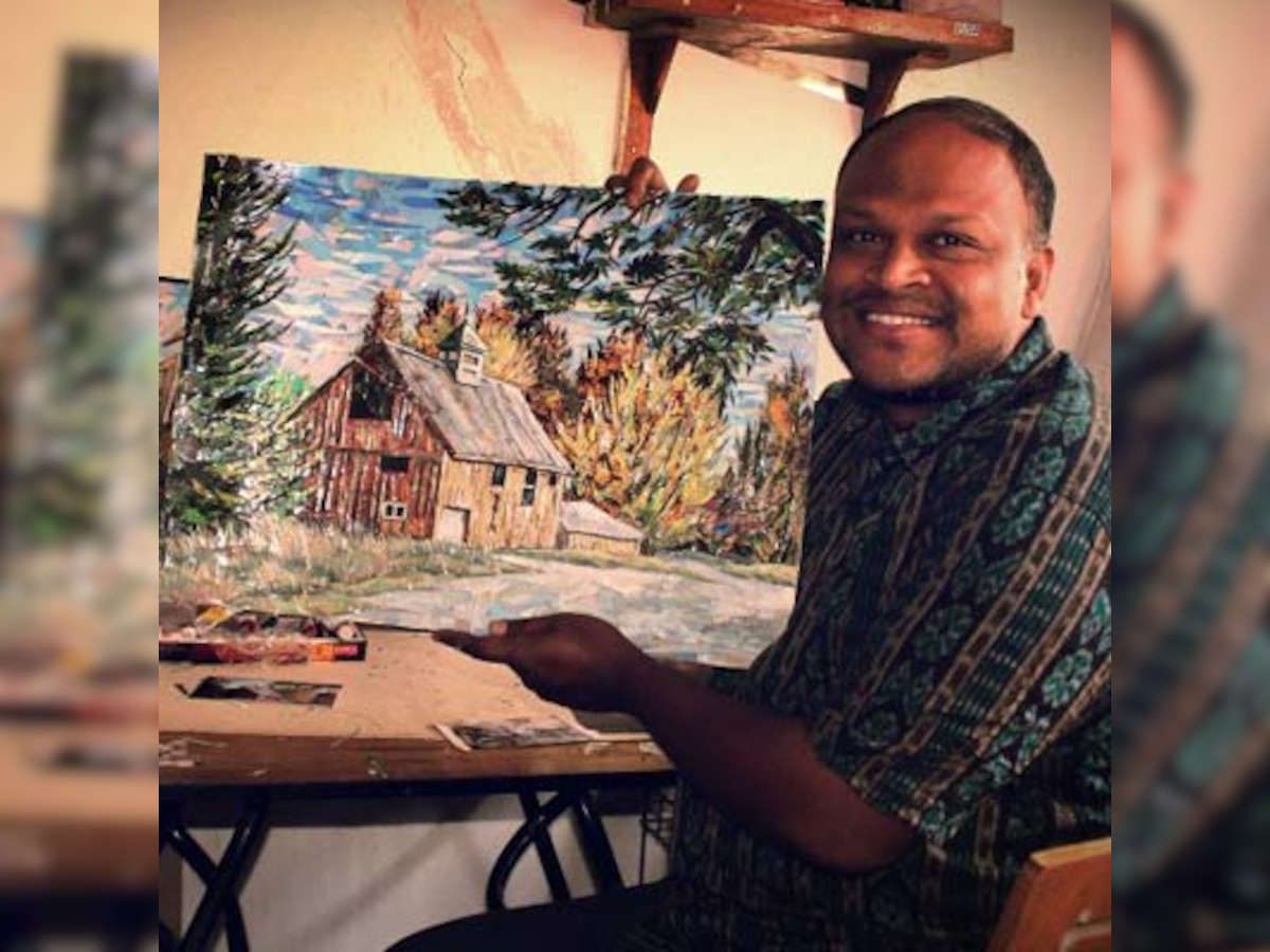 From waste to art: Artist Sriharsha Sukla captures people, places ...