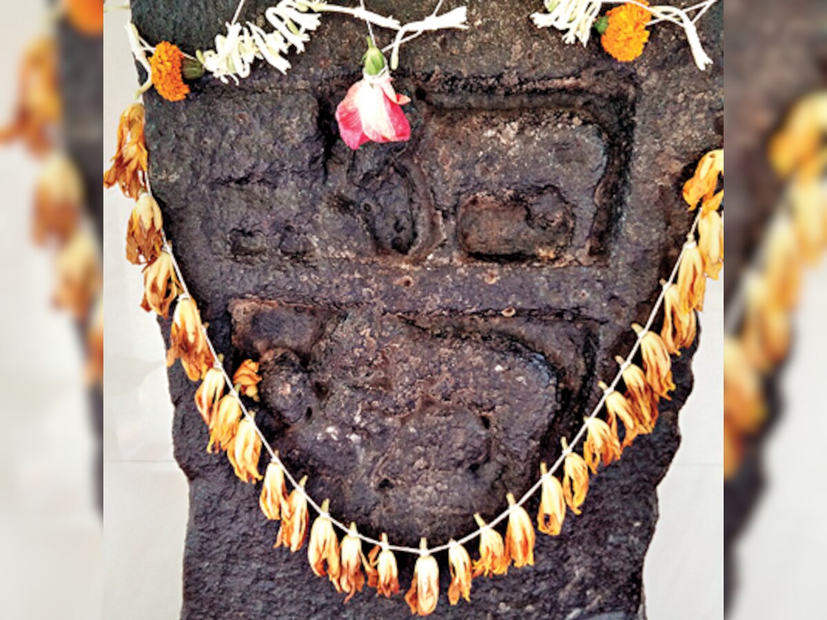 Neglected by ASI, ancient stone slab turned into object of worship by ...