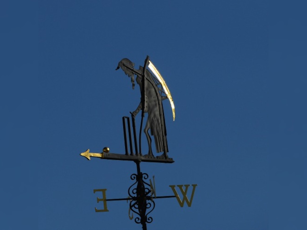 Lord's famous 'Father Time' weather wane battered by heavy winds