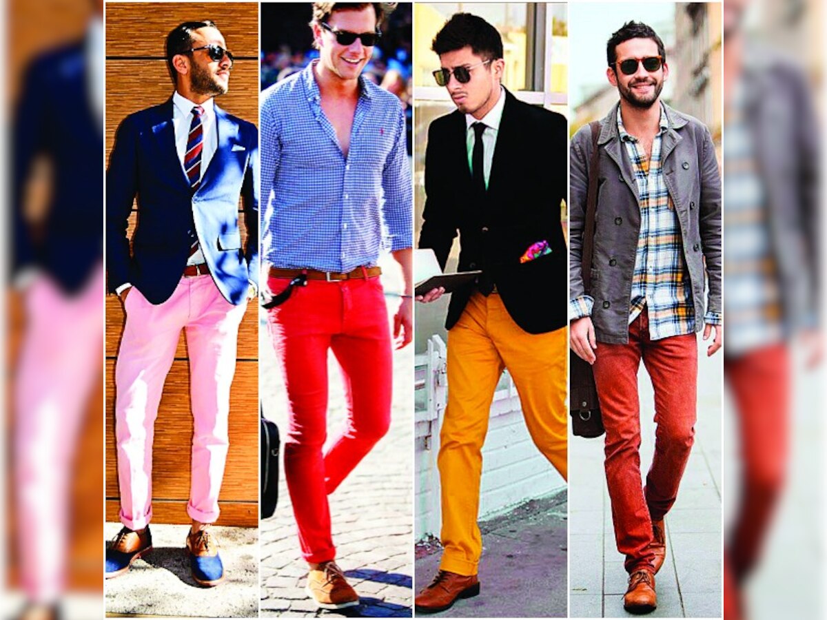 How to wear coloured chinos