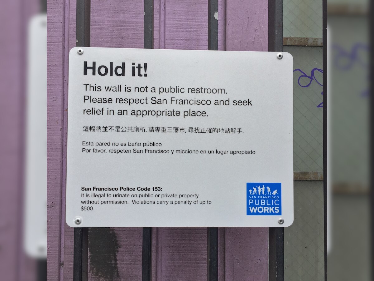 San Francisco combats the stench of urine with pee-repellant paint