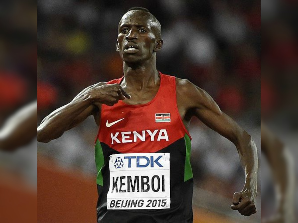 Kenyan Ezekiel Kemboi wins record fourth title in steeplechase