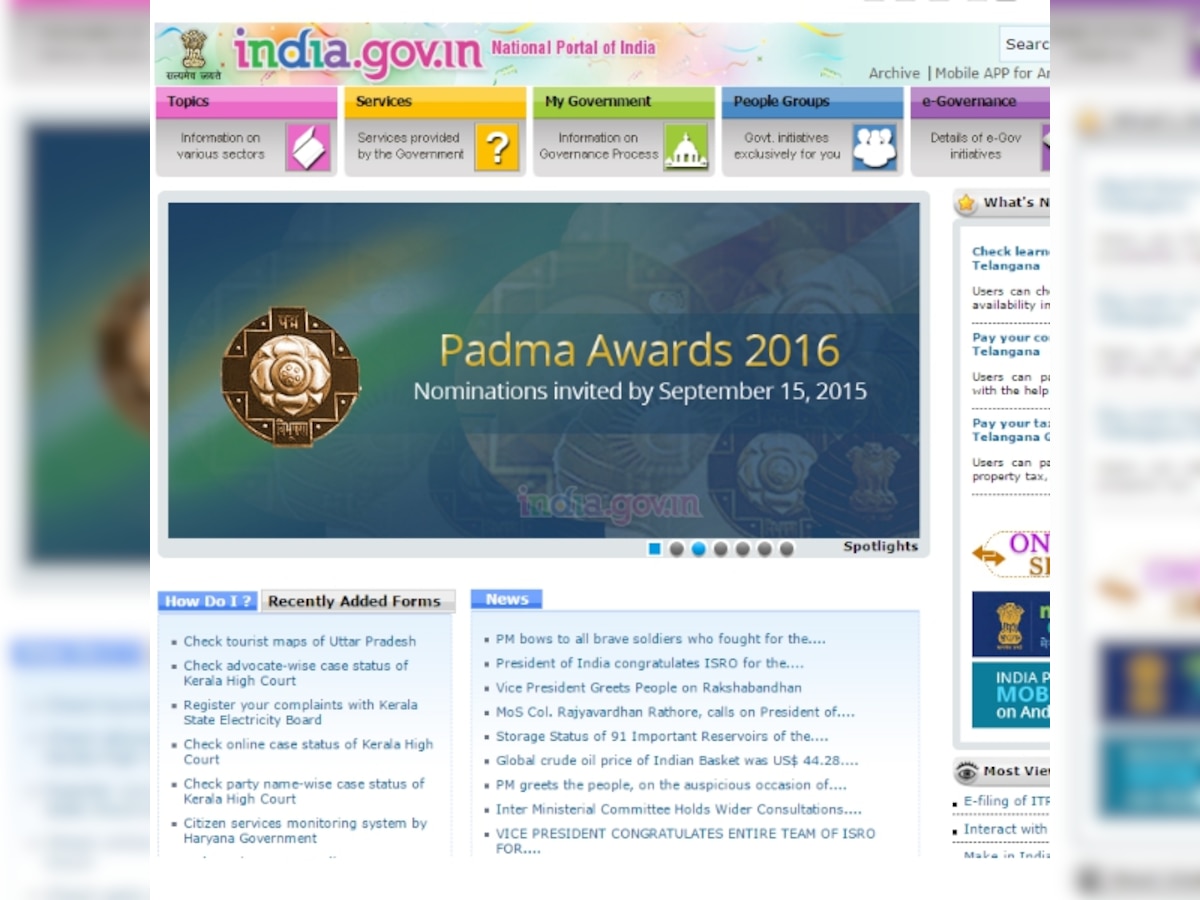 Official Government of India web portal goes offline for possible ...