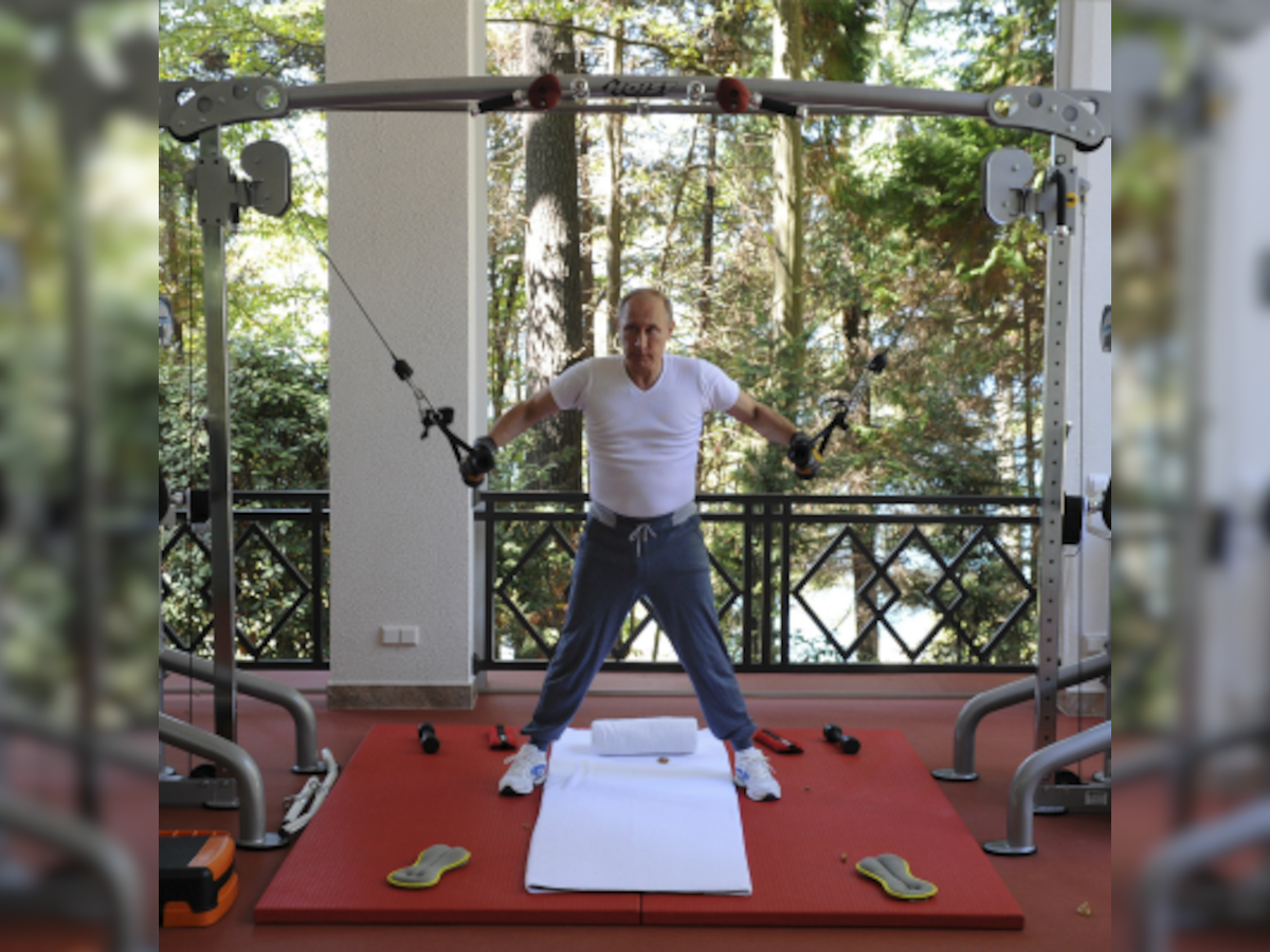 Kremlin releases Putin's gym pictures to promote his masculine image