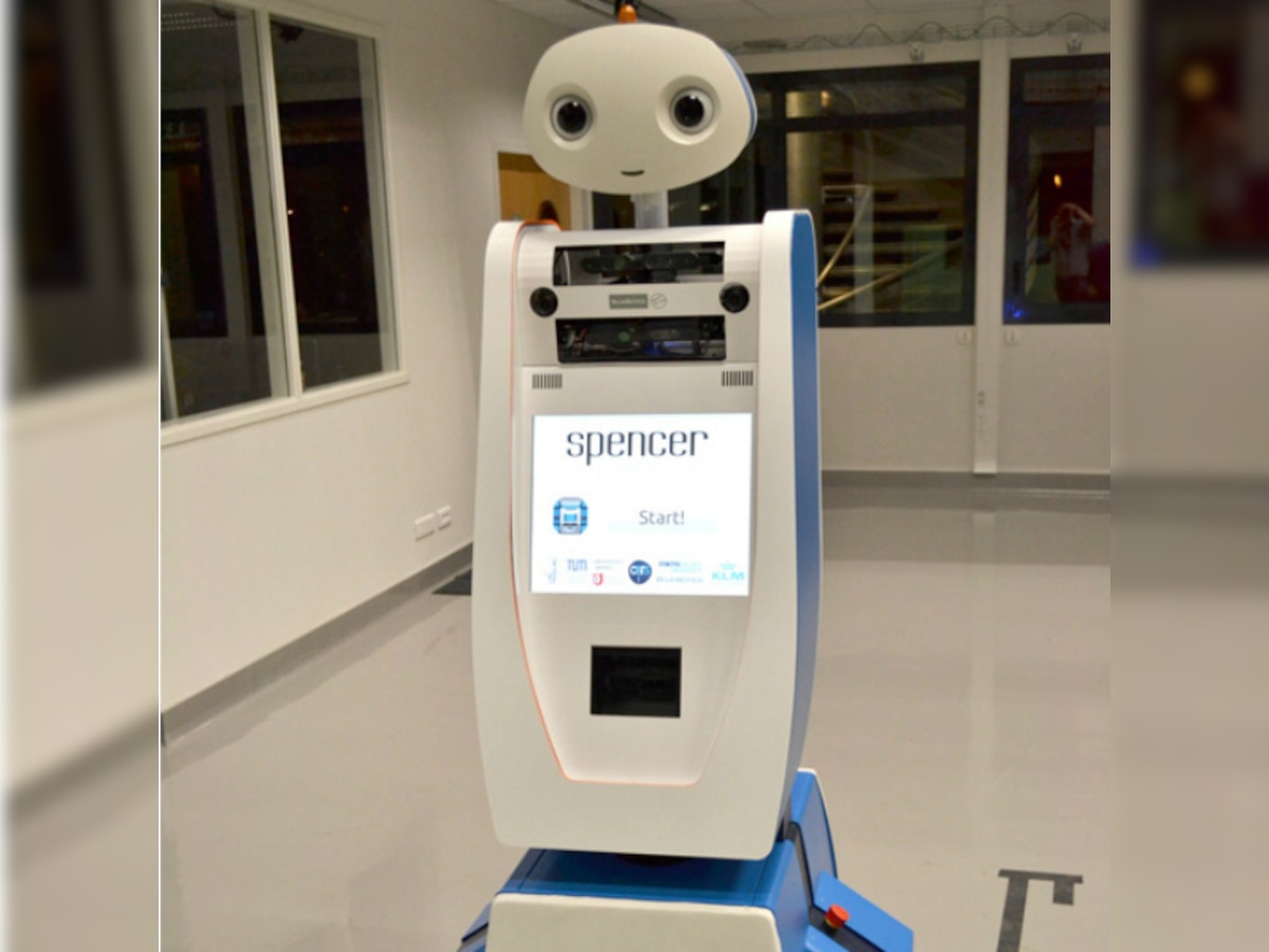 Meet robot Spencer who will make sure you don't miss your flight