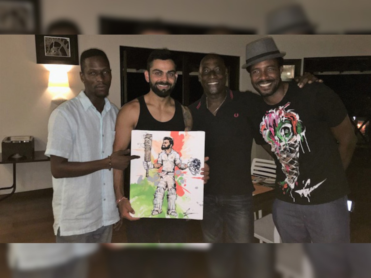 Sir Viv Richards' son captures Virat Kohli's maiden double ton in painting