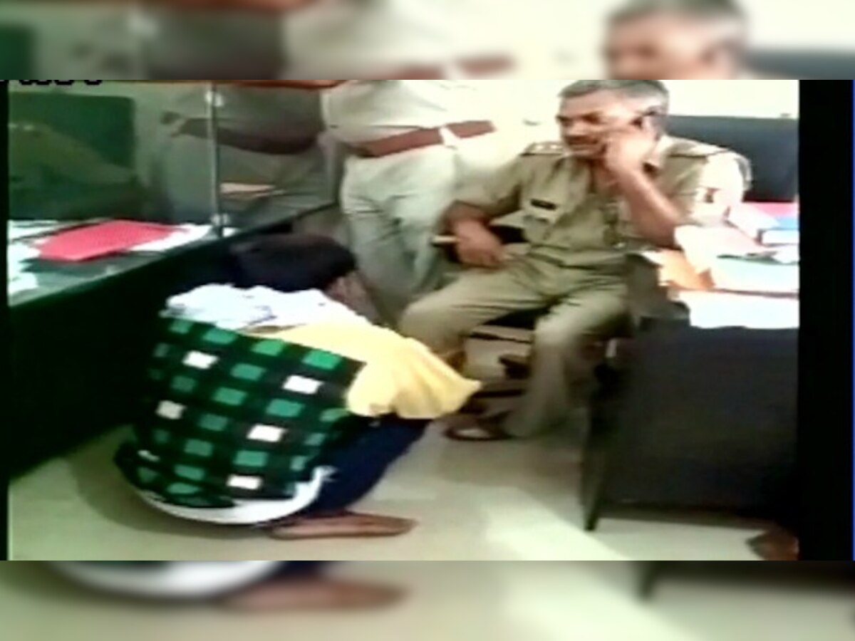 Watch: UP police officer getting foot massage caught on camera; sparks ...