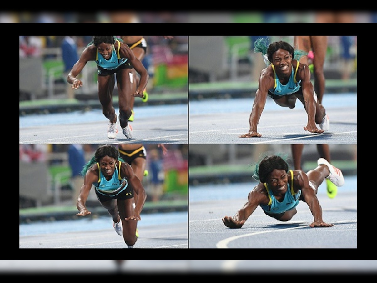 Rio 2016: Watch Bahamian Shaunae Miller dive over the finishing line to ...