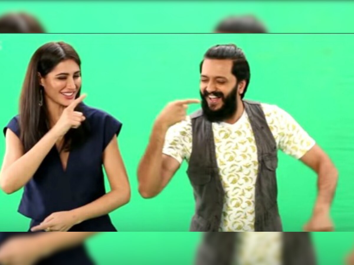 Watch: Riteish Deshmukh teaches the Ganpati dance to Nargis Fakhri