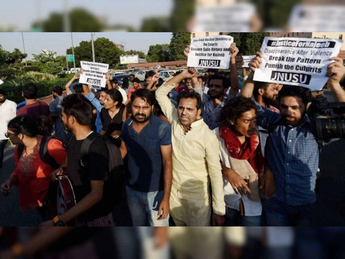 Missing JNU student: Nearly 100 agitators detained after protesting ...