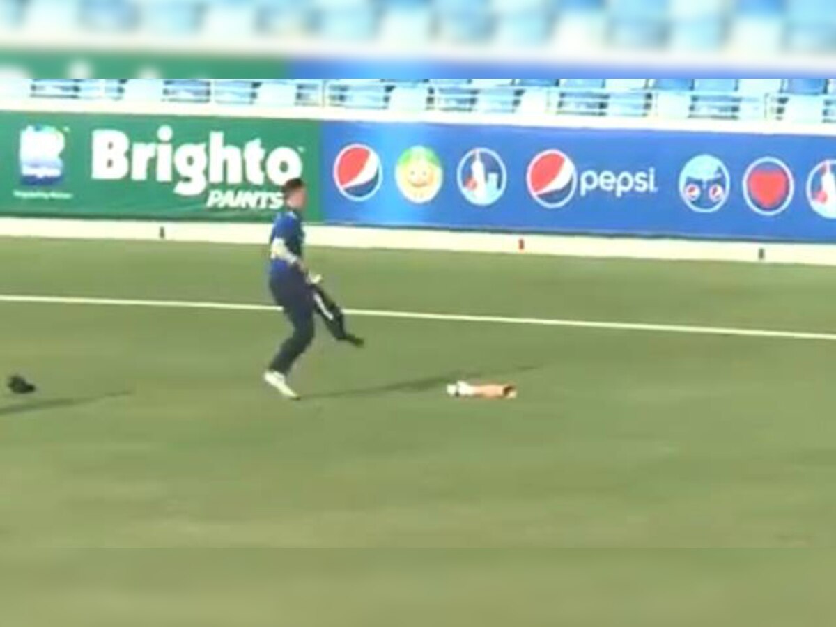 Incredible! English cricketer Liam Thomas continues fielding despite ...