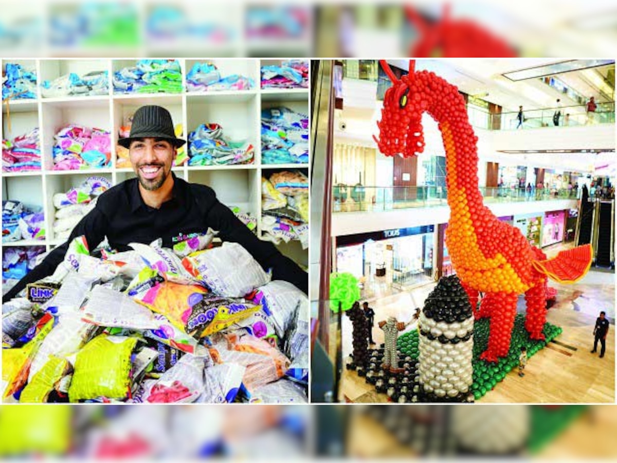 Playing with balloons