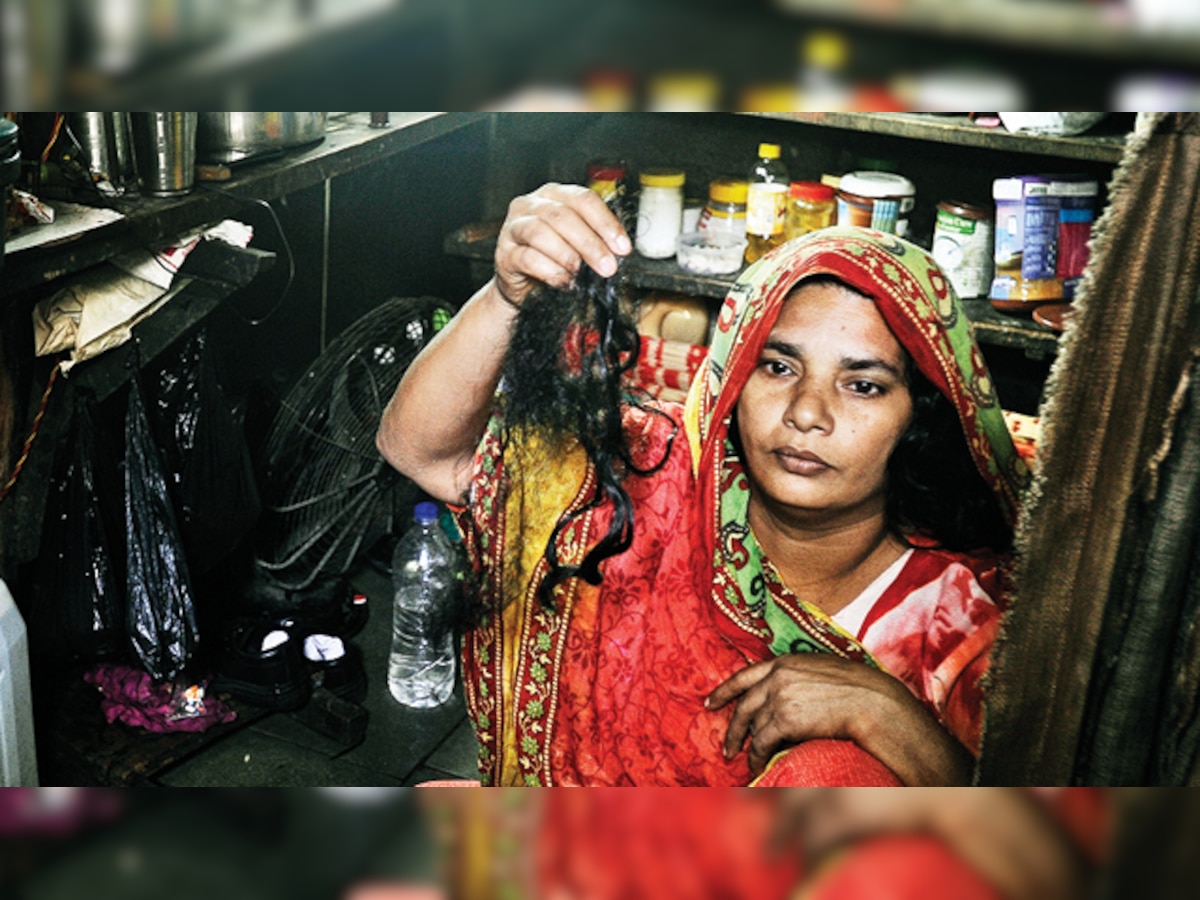 45-year-old woman's hair mysteriously chopped off