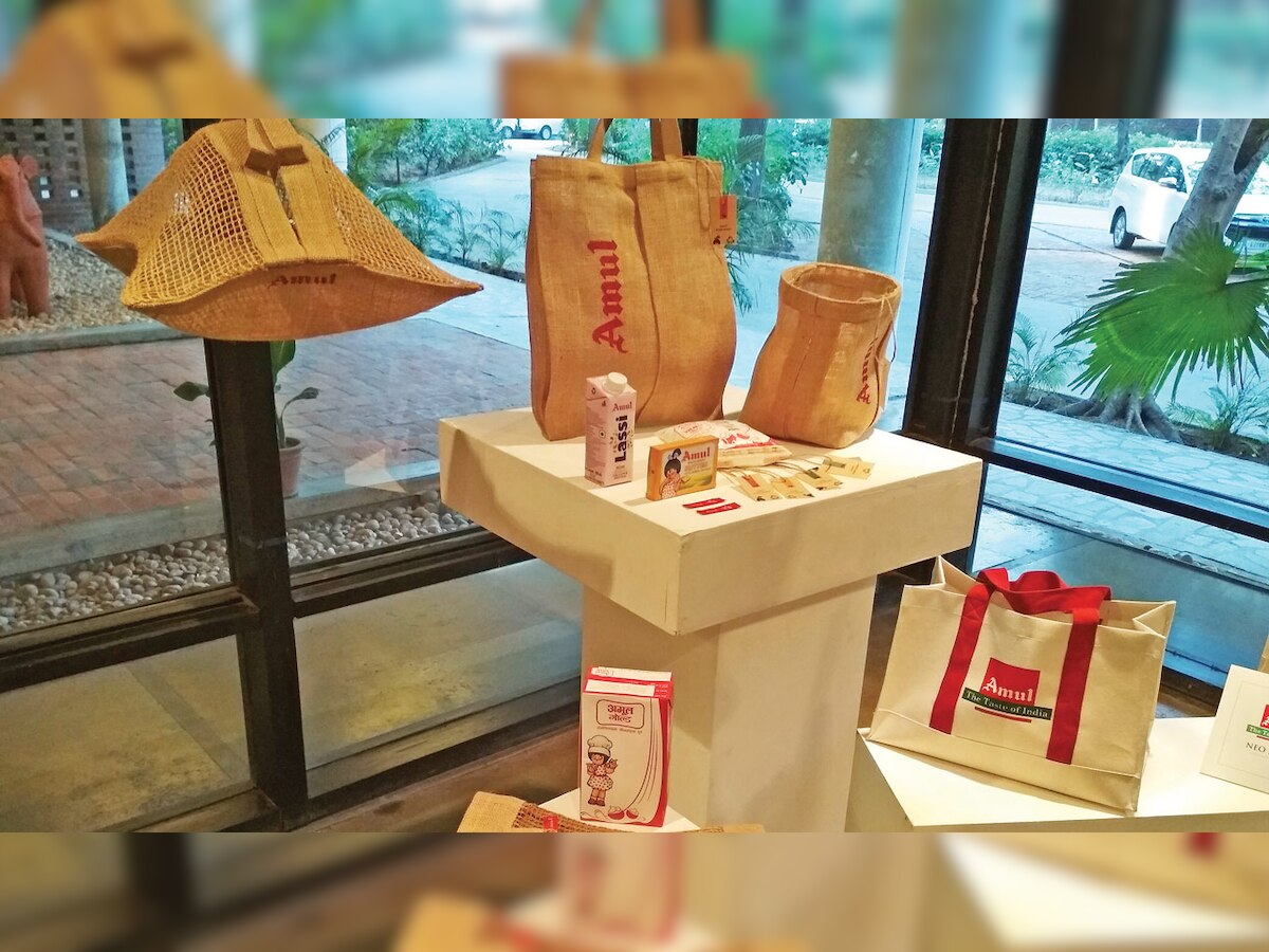 NID-designed jute bags to aid carry Amul milk packets