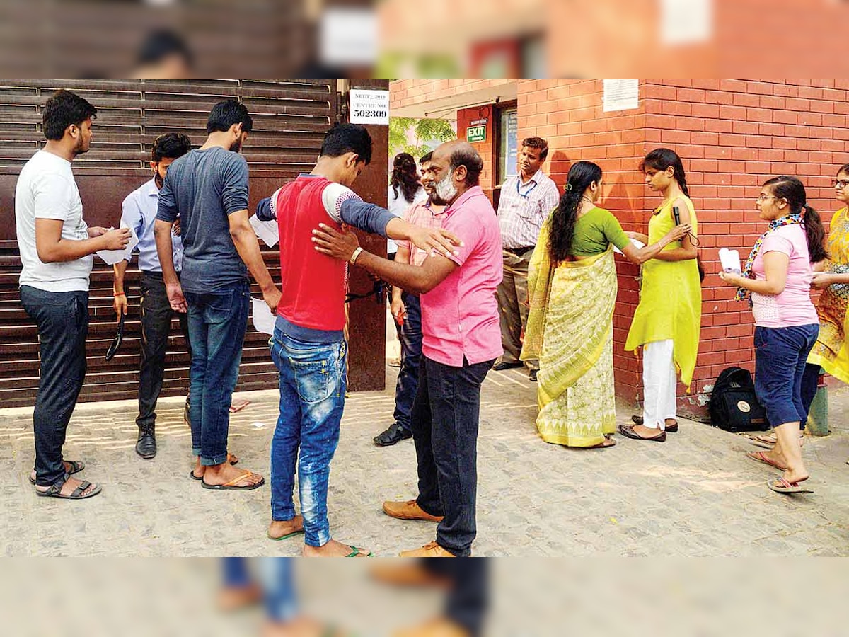 Bihar exam centre in soup for snipping sleeves