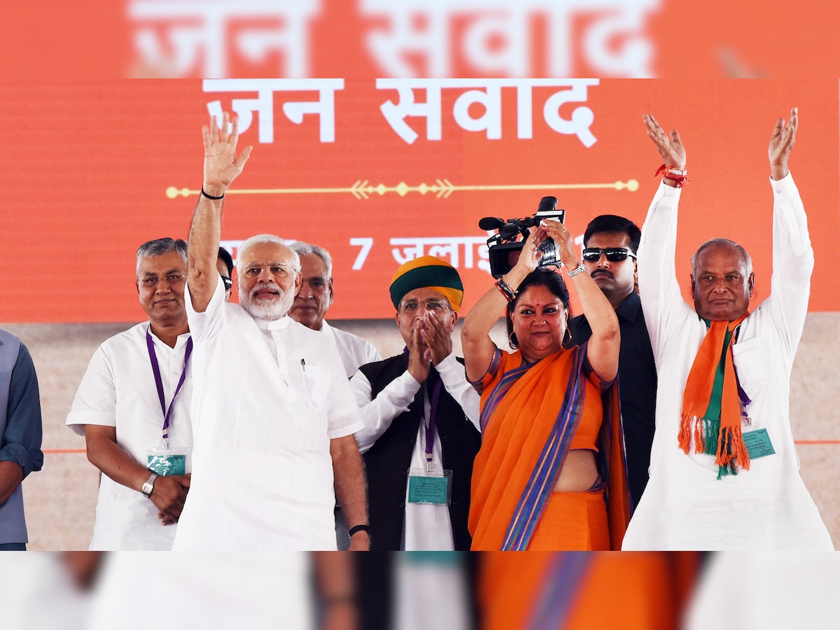 All praise for Vasundhara Raje’s governance, PM calls her people’s CM