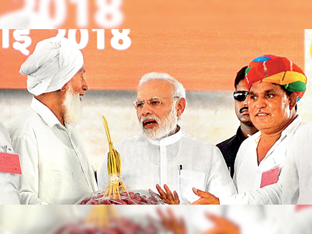 Not bouquet but a bukka of assorted farm products for PM Narendra Modi