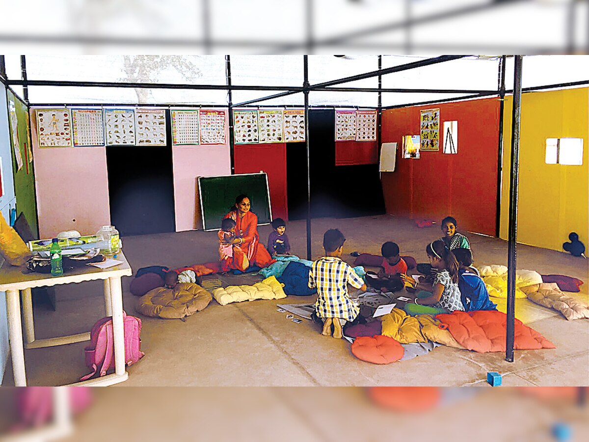 Gujarat: Housing firm provides creche, homes on site for labourers in ...