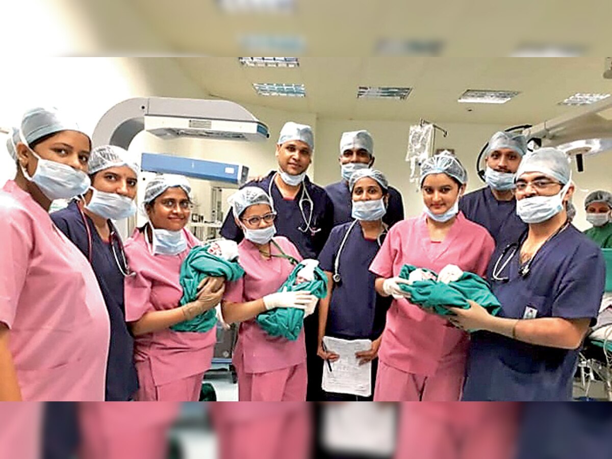 Jaipur doctors help woman deliver triplets in 34th week of pregnancy