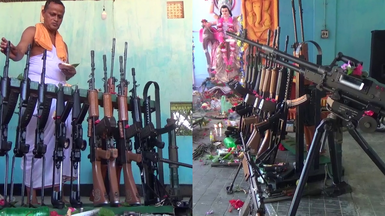 In Pictures: Tripura State Rifles men celebrate Vishwakarma Puja by ...