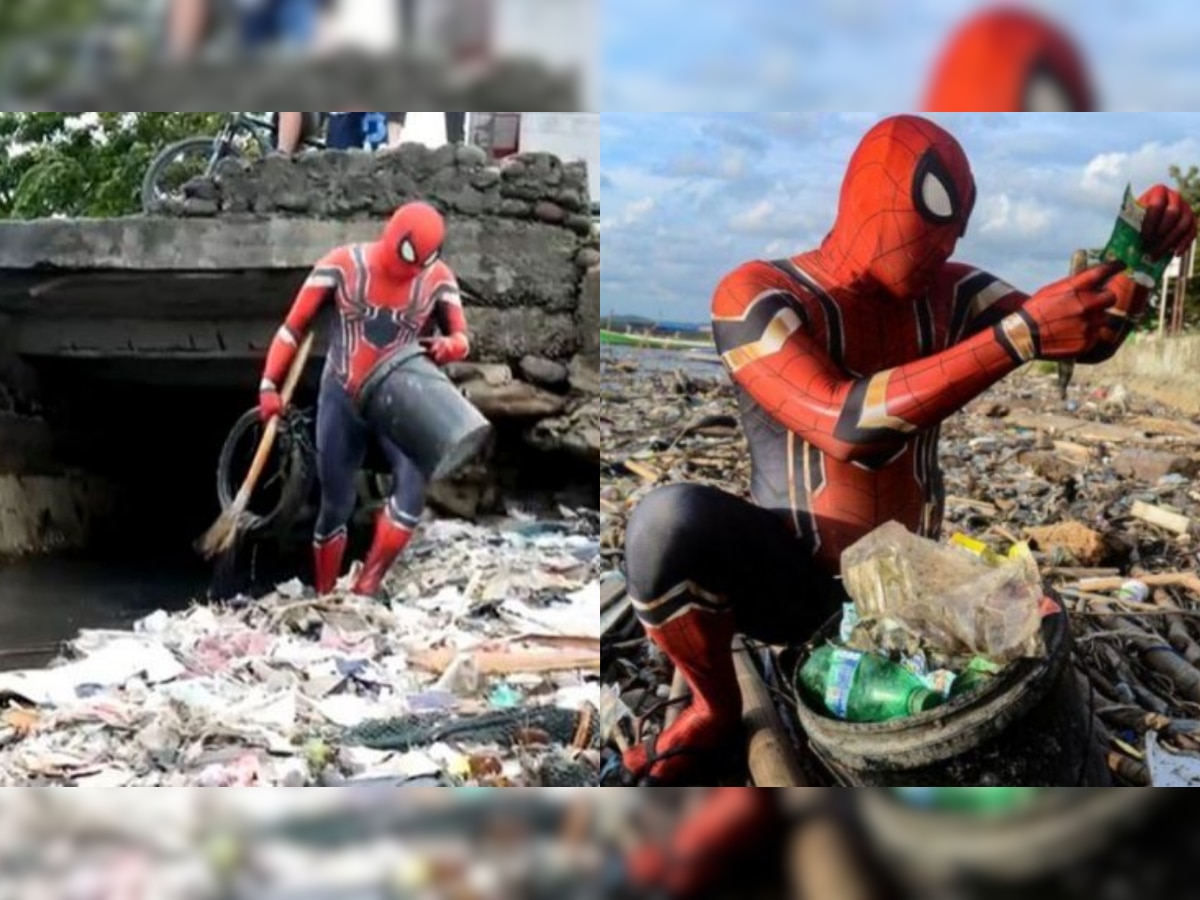 This man in Indonesia dresses up as Spider-Man to pick up trash & ask ...