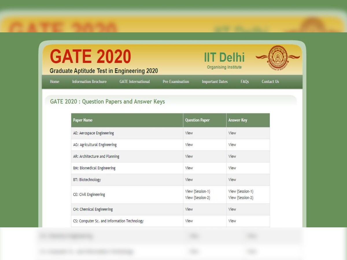 IIT-D releases GATE 2020 answer key at gate.iitd.ac.in; raise objection ...