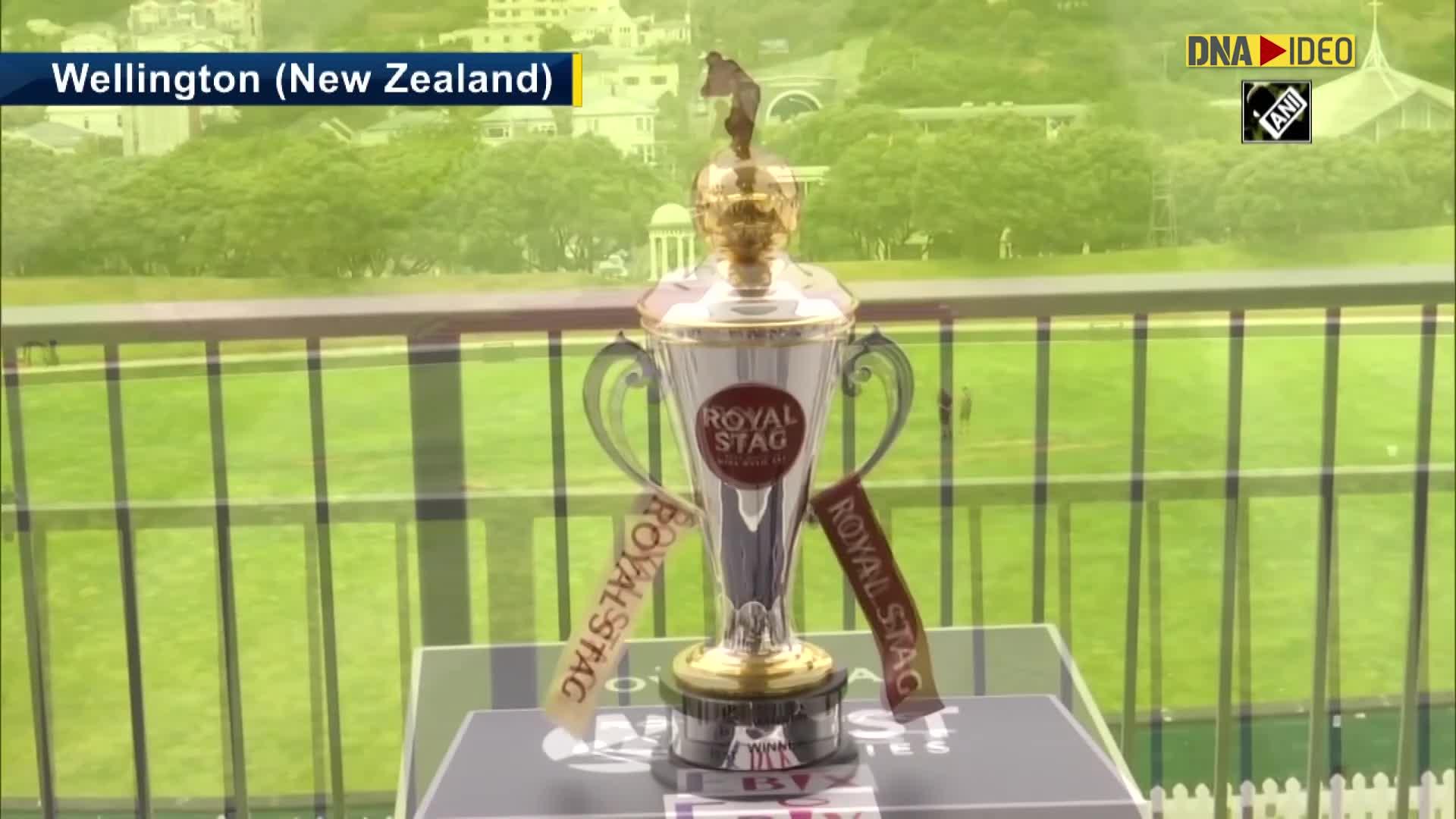 Ind vs NZ: Skippers pose with Test match trophy in Wellington