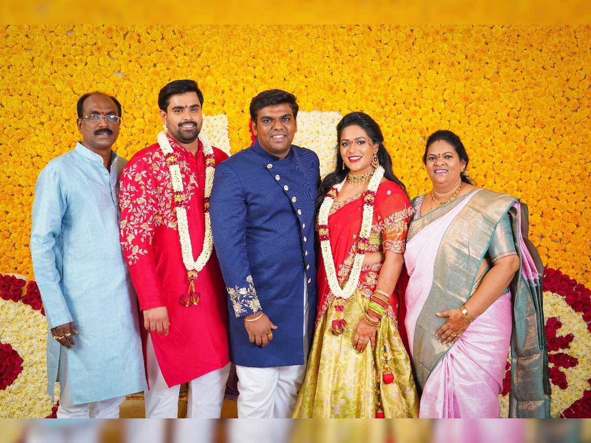 City-based fashion designer Sirisha Reddy's grand engagement ceremony