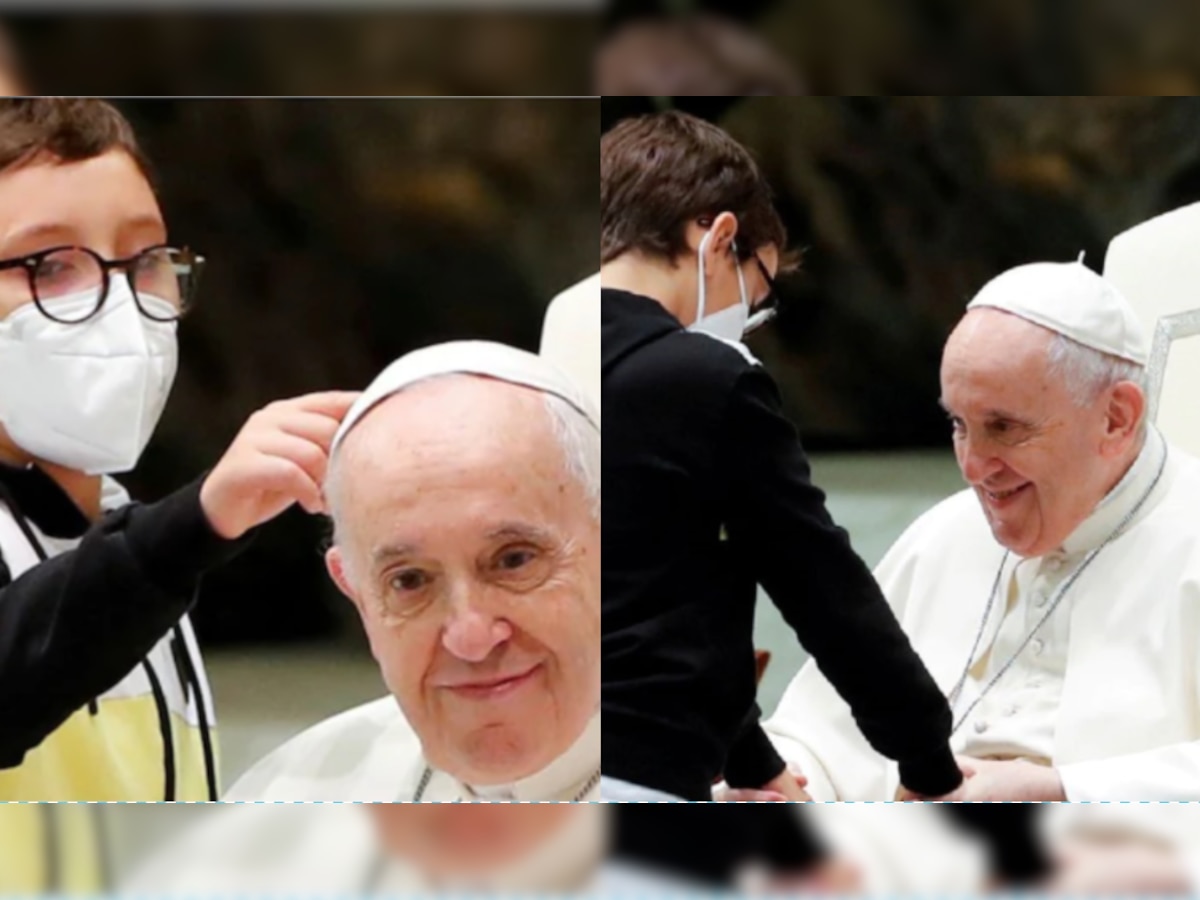 VIRAL: Young boy tries to steal Pope Francis’s cap, amuses netizens ...