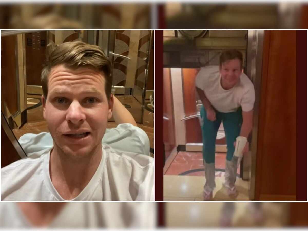 Steve Smith gets stuck in lift, asks fans 'What do you do when you’re ...