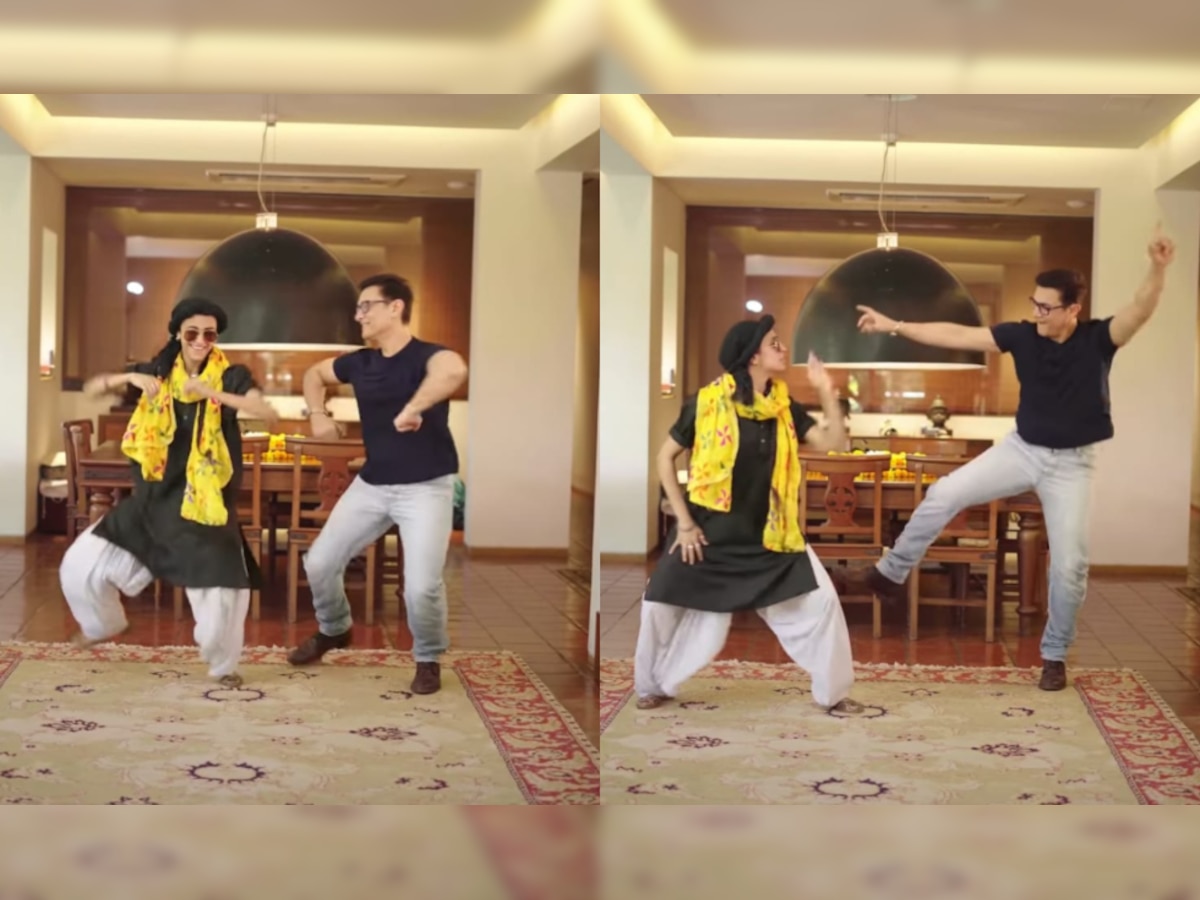 Aamir Khan does Bhangra with influencer Ruhee Dosani, video goes viral