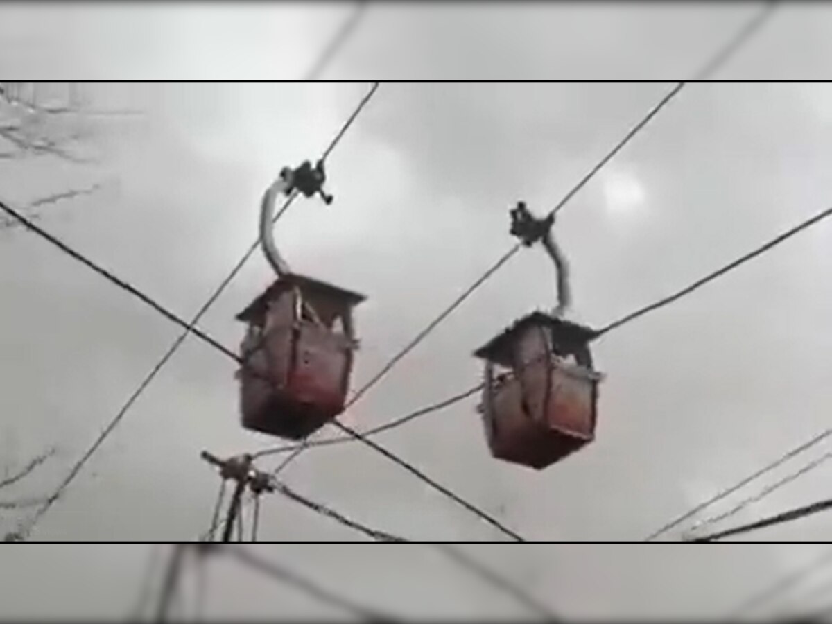 Watch: Devotees left stranded midair on MP's Maihar temple ropeway due ...