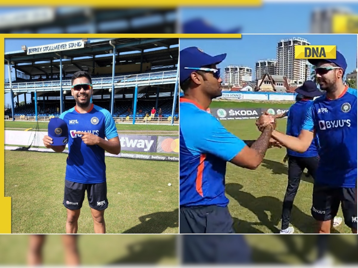 IND vs WI: Avesh Khan receives debut ODI cap from Shikhar Dhawan, watch ...