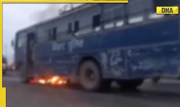 Bihar: Shocking footage of burning man under bus while policemen ...