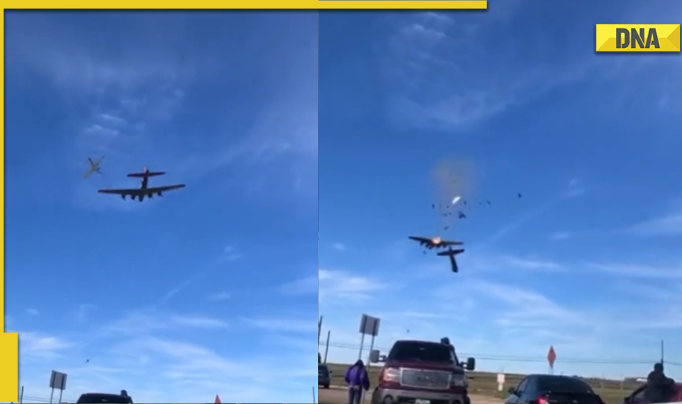 World War Ii Era Planes Collide At Dallas Air Show Horrific Video Goes