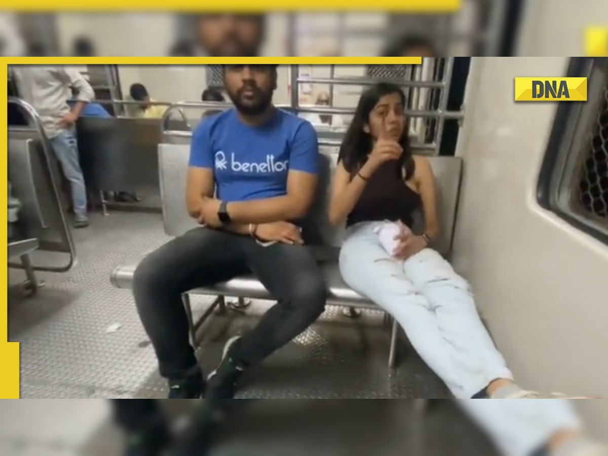 Viral video: Man shares video of duo misbehaving in local train, Mumbai ...