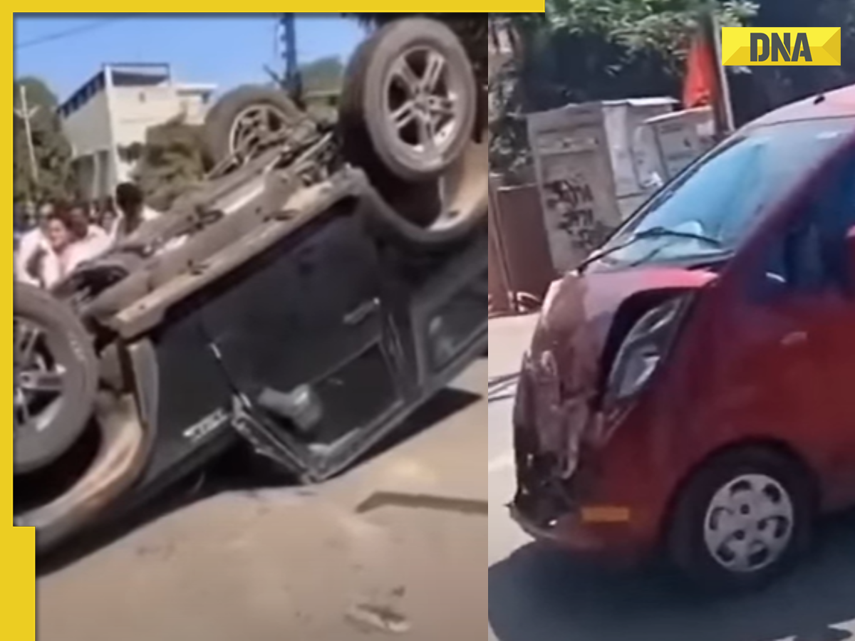 Mahindra Thar overturns after accident with Tata Nano, video leaves ...