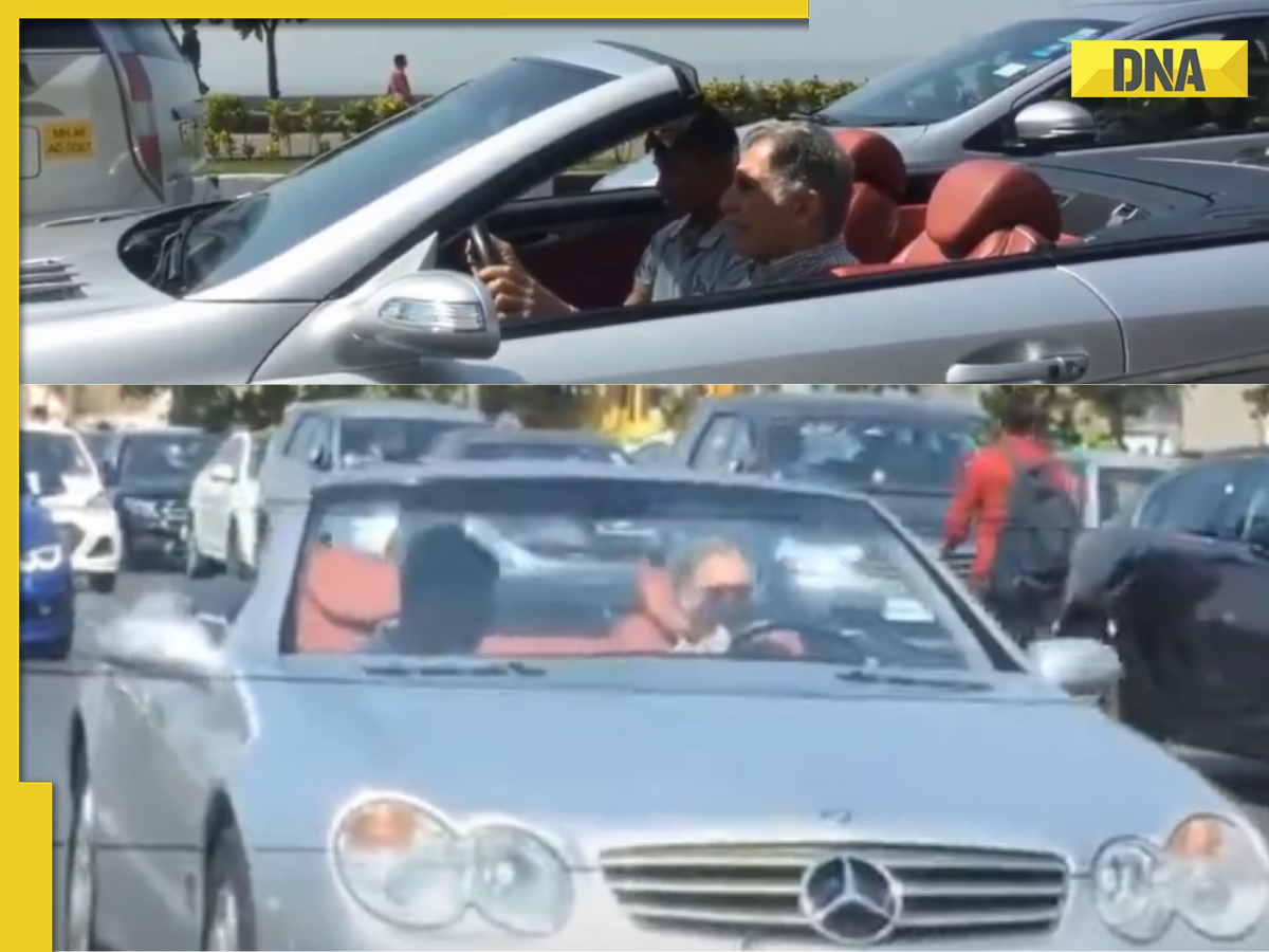 Ratan Tata driving convertible Mercedes Benz SL500, old video ...