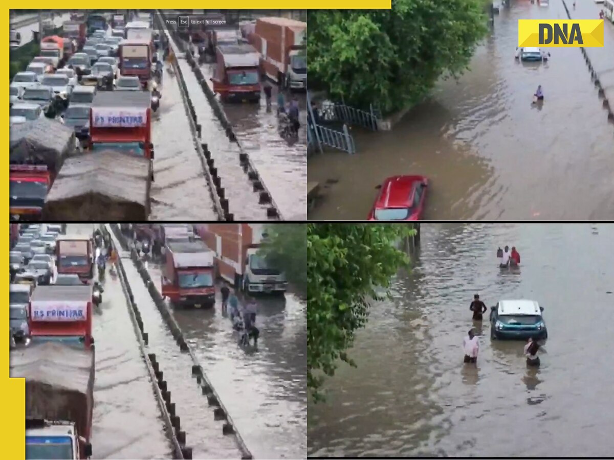 Watch: Waterlogging on Delhi-Gurugram Expressway causes traffic jams