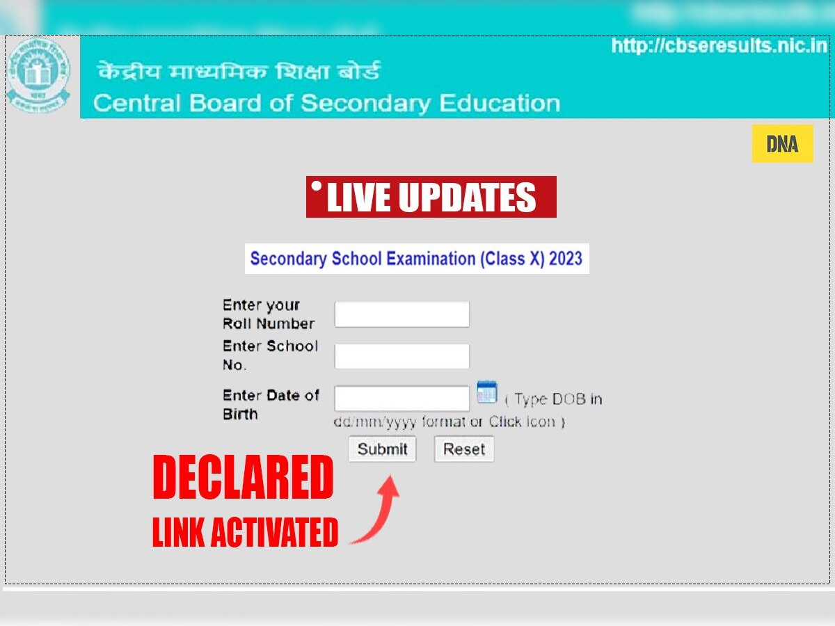 CBSE 10th Result 2023 DECLARED LIVE Updates: CBSE 10th Board Result out ...