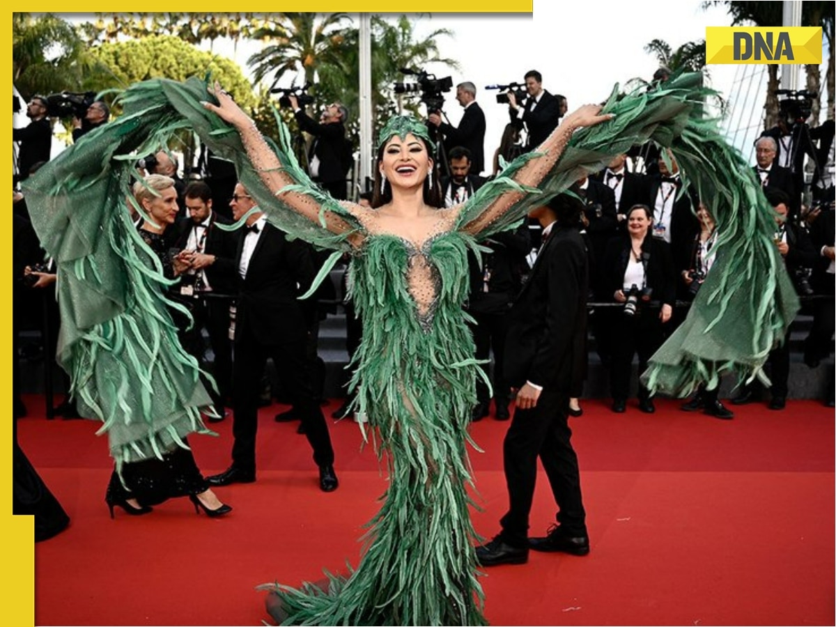 Urvashi Rautela trolled for bizarre green feathered gown at Cannes ...