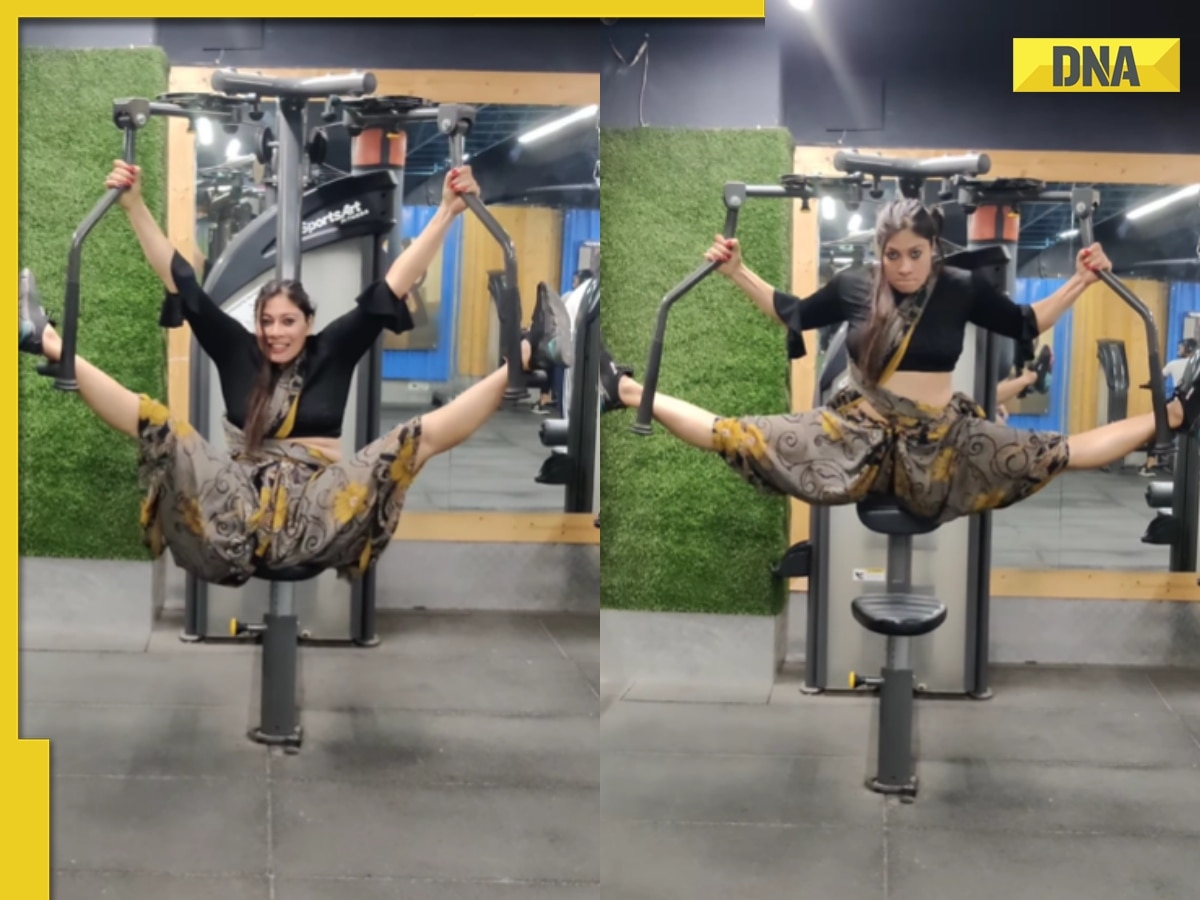 Viral: Saree-clad woman's gym workout video sets internet abuzz, leaves ...