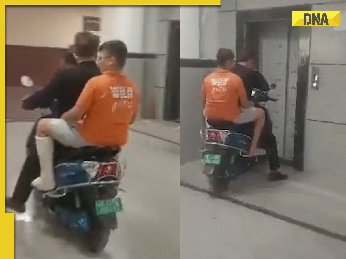 Rajasthan: Lawyer drives scooter to Kota hospital's 3rd floor with injured son, video goes viral