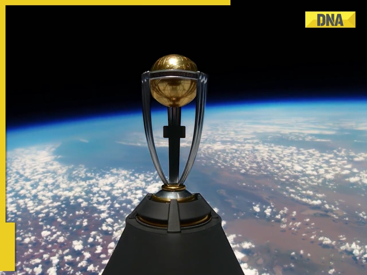 Watch: ICC World Cup 2023 trophy launched in stratosphere, 120,000 ft ...