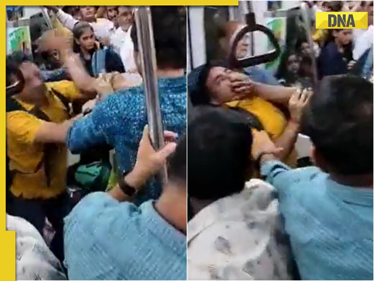 Men fight, punch each other inside crowded Delhi metro, video goes viral