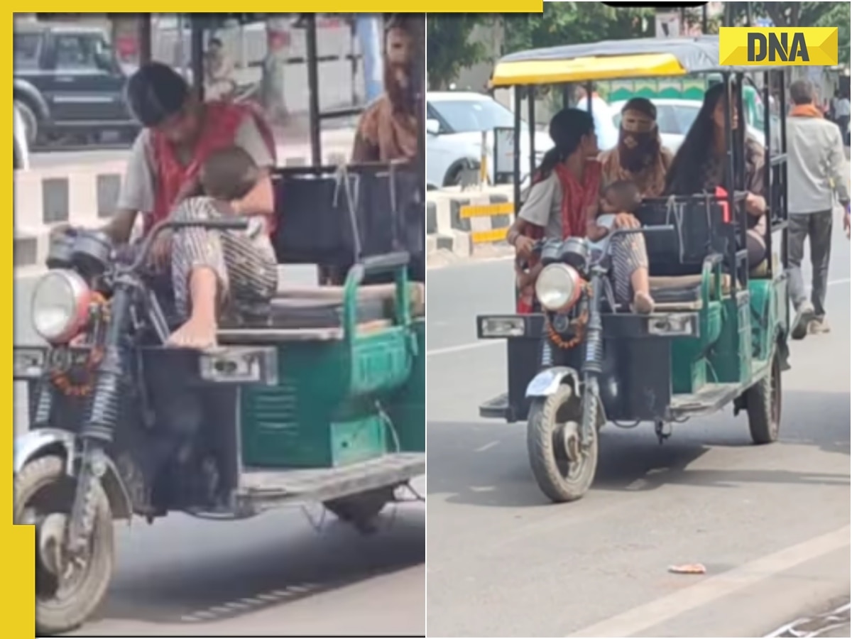 Viral video of woman driving e-rickshaw with toddler in lap melts ...